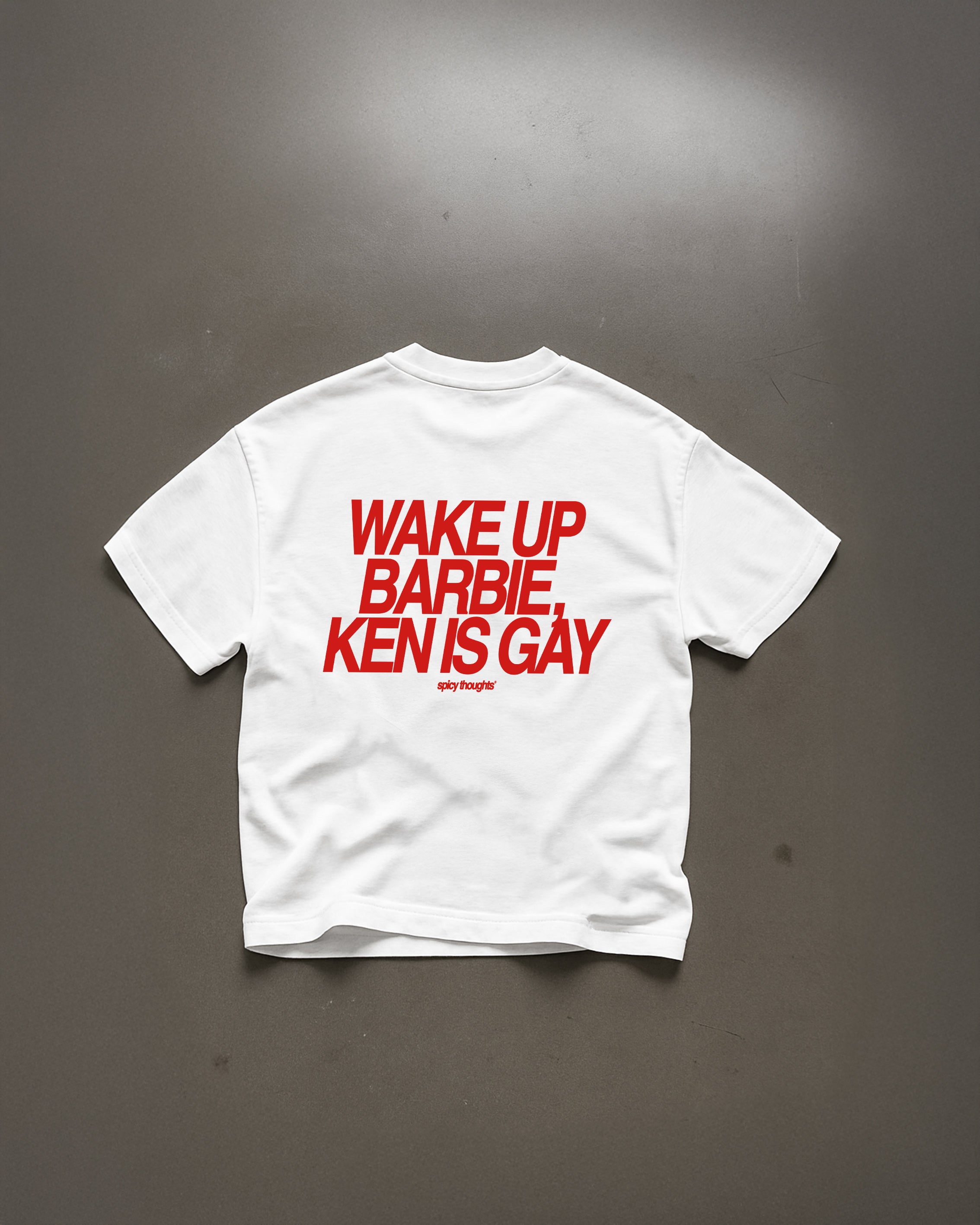 Heavy Oversized Tee - Wake Up Barbie, Ken Is Gay – Spicy Thoughts